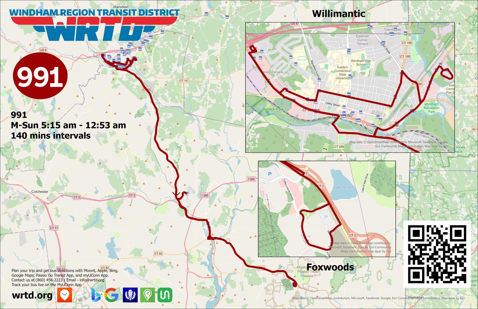 991 Willimantic-Norwich (Route 32) – Windham Region Transit District